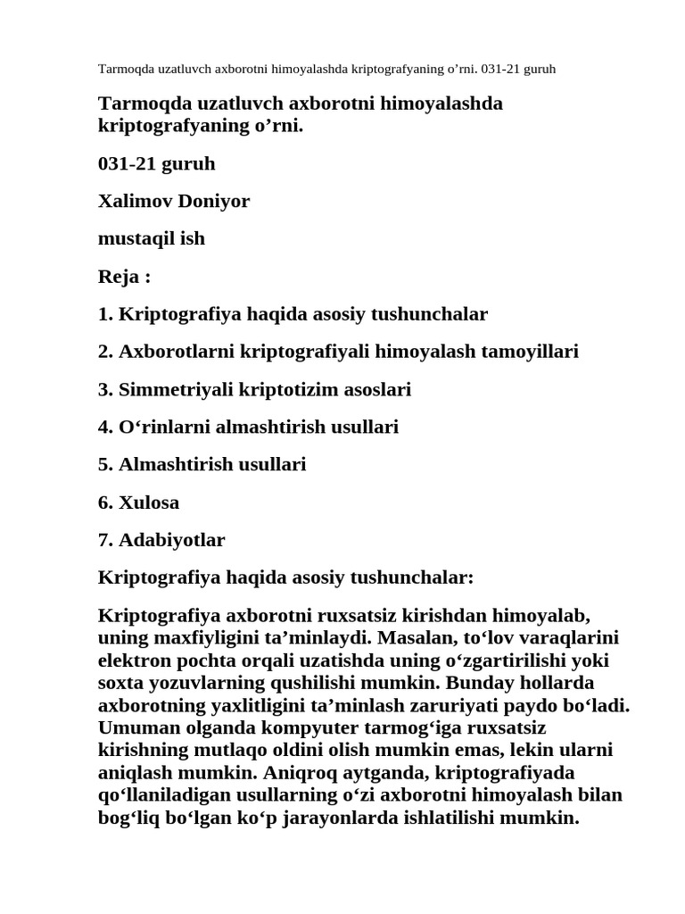 Firdavs | PDF