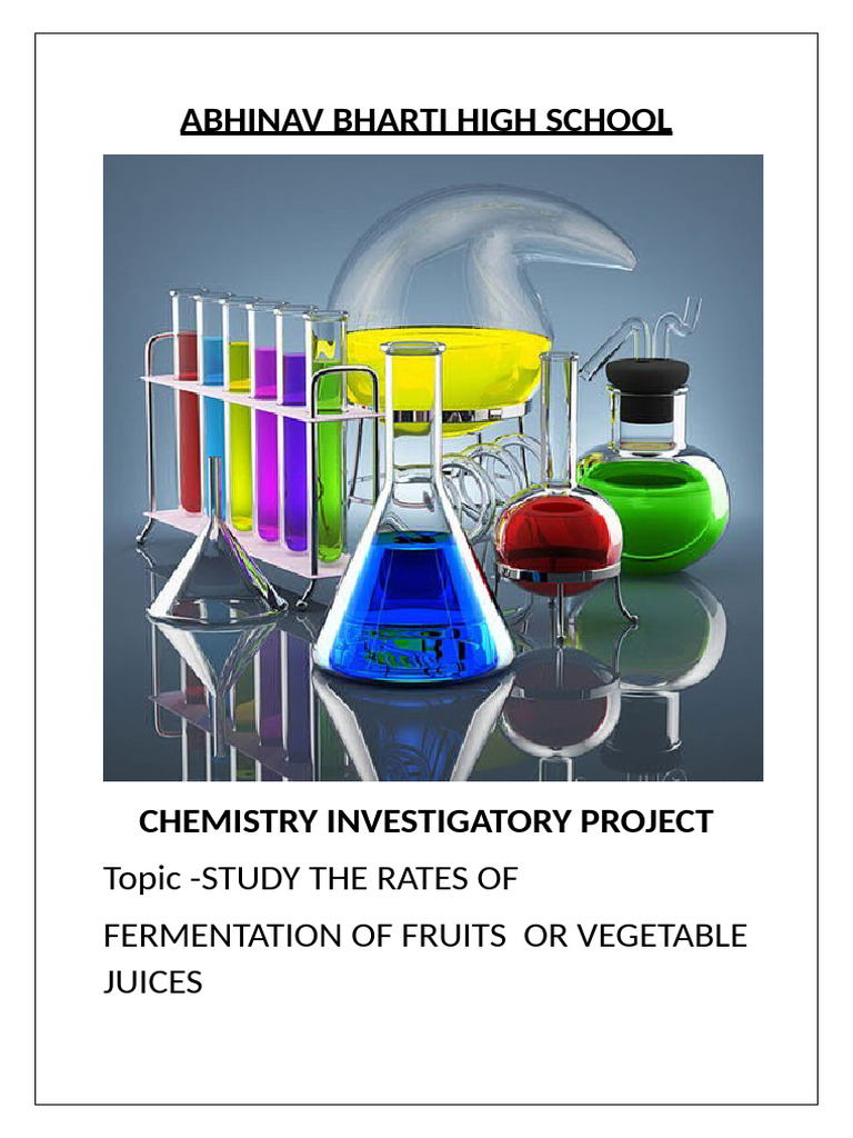 Chemistry Investigatory Project1 | PDF | Fermentation | Yeast