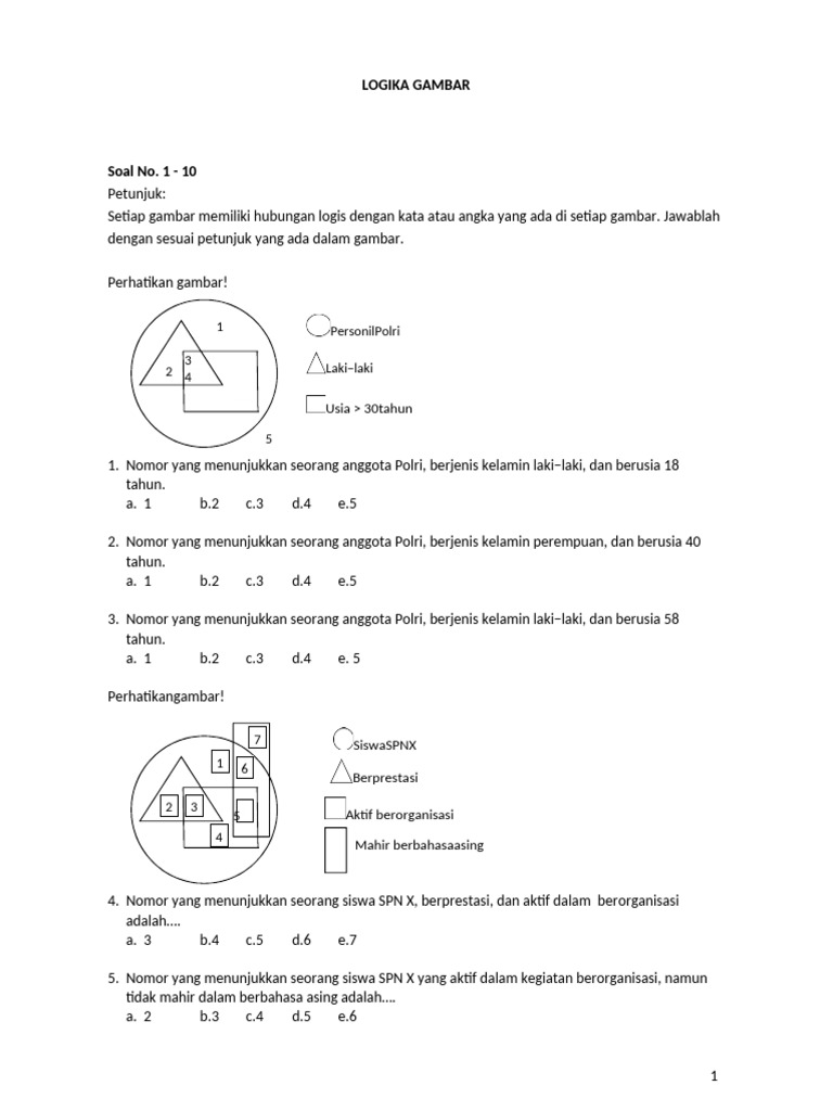KECERDASAN - TES SPASIAL (LOGIKA GAMBAR) 2021-Terkunci-Dikonversi | PDF