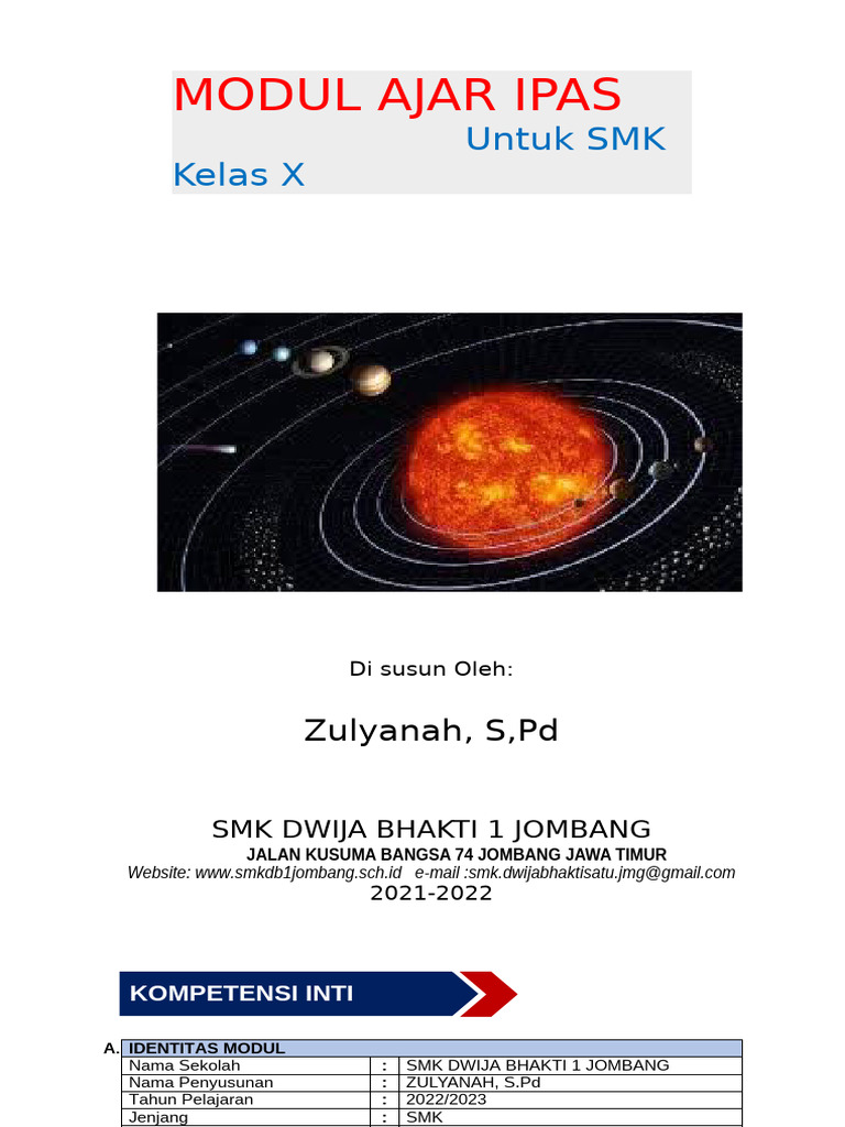Modul Ajar Projek BUMI & ANTARIKSA | PDF