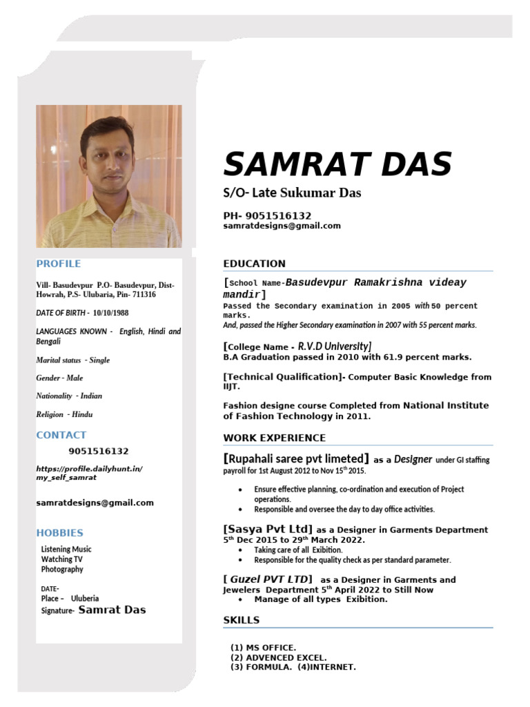 Samrat Digitel Resume 2023 | PDF