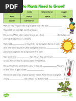 Basic Needs of Living Things Worksheet | PDF