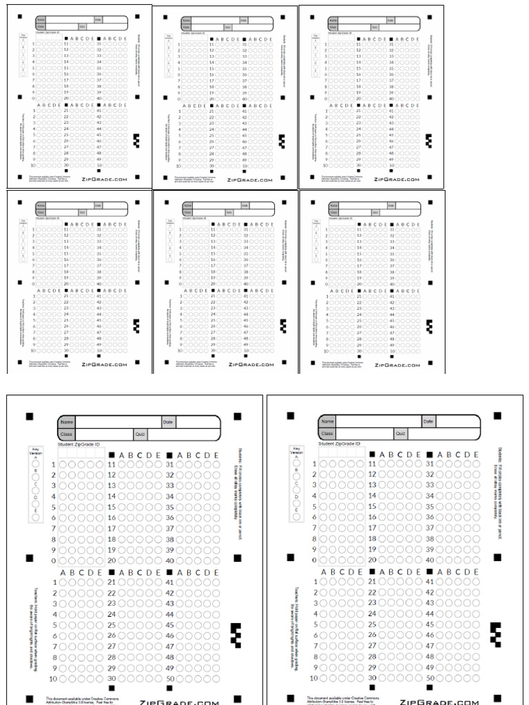 Blank Answer Sheet 2 | PDF