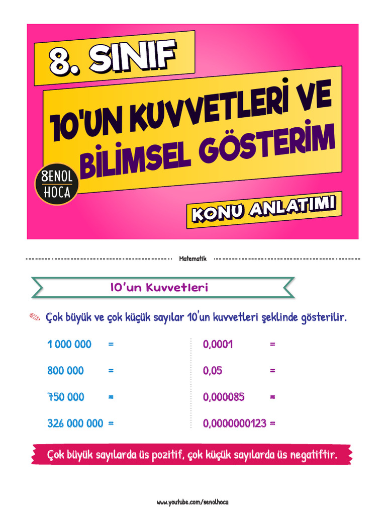 10un Kuvvetleri̇ Ve Bi̇li̇msel Gösteri̇m A4 | PDF