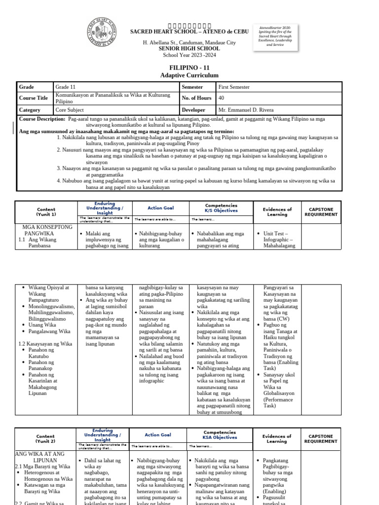 5. Filipino1-Adaptive Curriculum | PDF