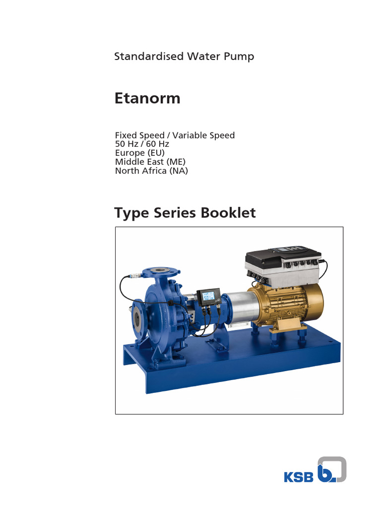 ksb etanorm | PDF | Pump | Bearing (Mechanical)