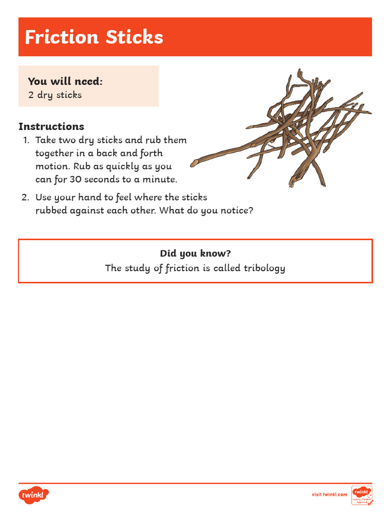 Au t2 S 252 Friction Sticks Science Experiment | PDF