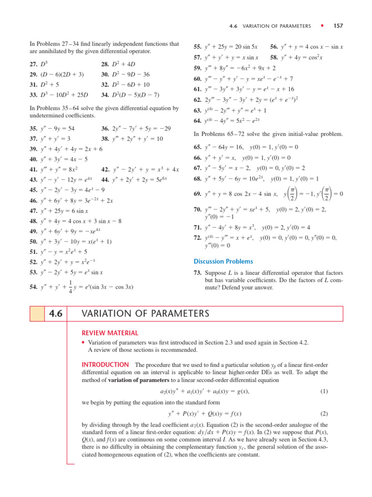 4.6 | PDF | Ordinary Differential Equation | Mathematical Objects