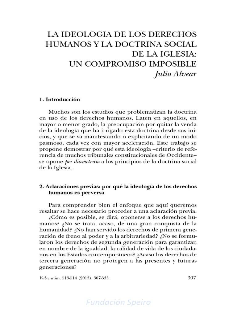 Alvear Los derechos humanos como ideolog | PDF | Derechos humanos | Libertad