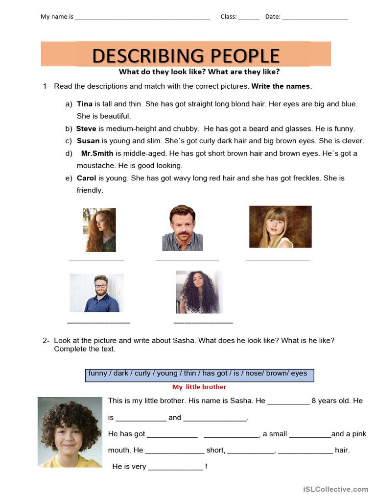 Describing People | PDF