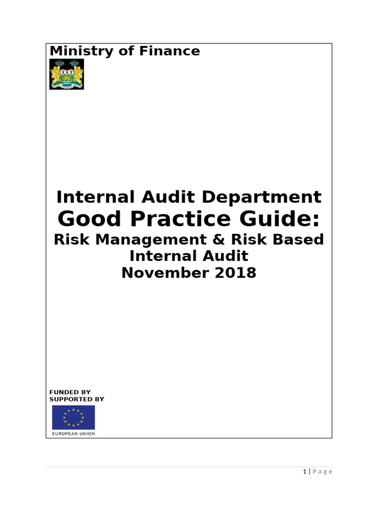 Good Practice Guide Risk Based Internal Audit | PDF | Internal Audit | Audit