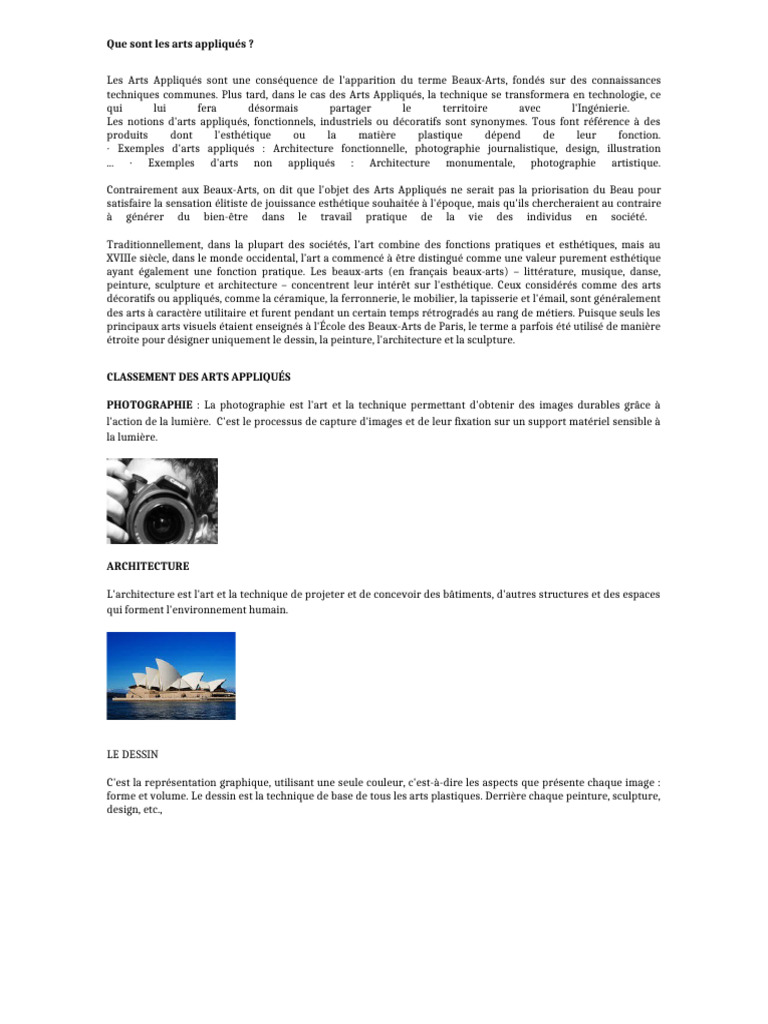 Définition des arts appliqués | PDF | Arts | Sculpture