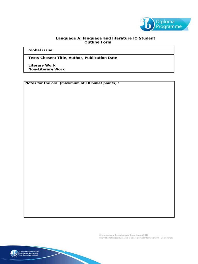 IO LAL Student Outline Bullet Points Final | PDF