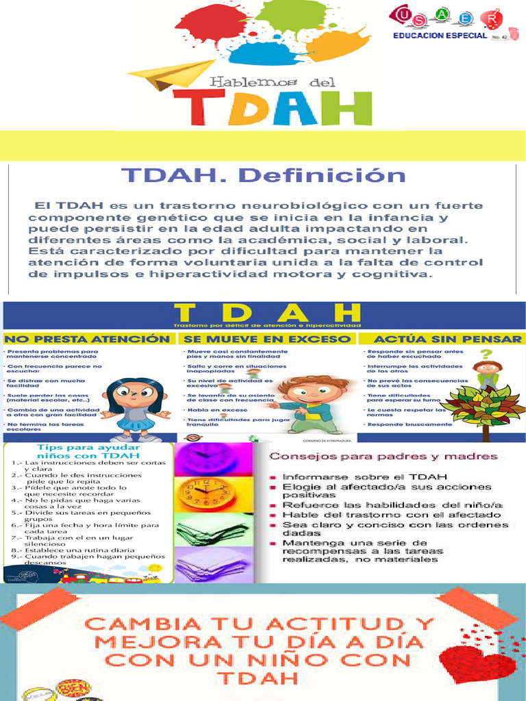 Tdah (Trastorno Por Deficit de Atención e Hiperactividad | PDF