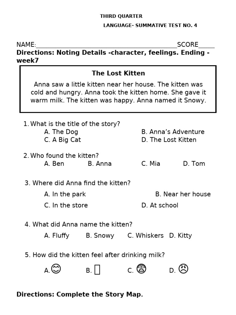 Summative Test 4-Language | PDF