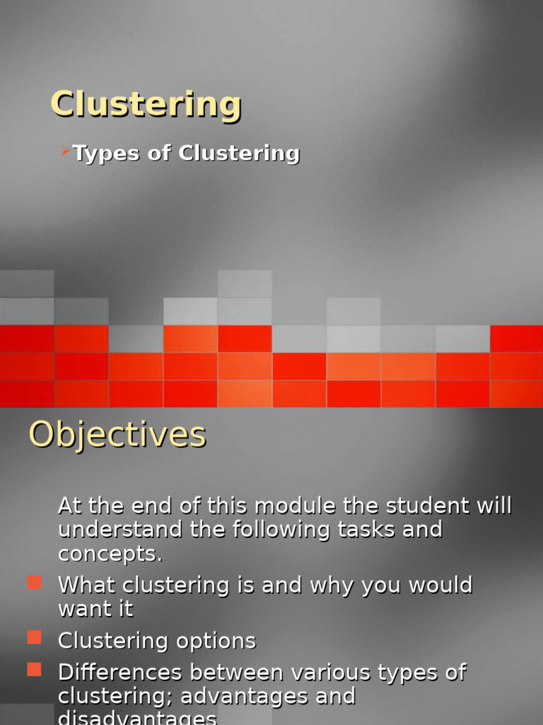 Clustering | PDF | Computer Cluster | Replication (Computing)