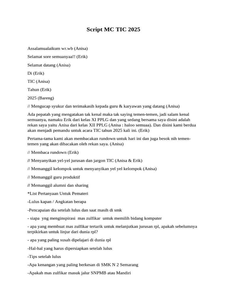 Script MC TIC 2025 (Done) | PDF