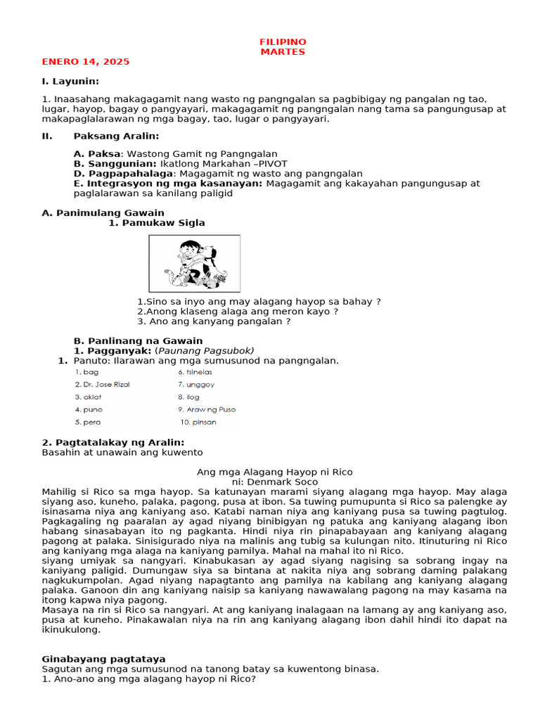 Filipino Q3 W2 | PDF