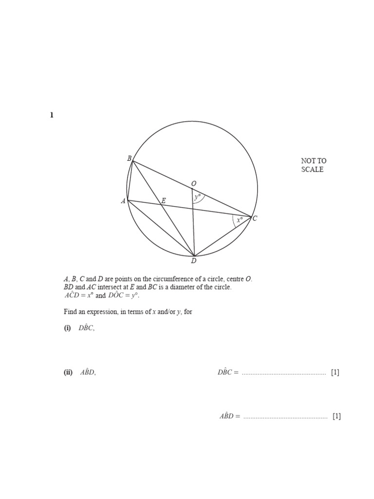 Angle Properties of Circles Worksheet | PDF | Circle | Geometry
