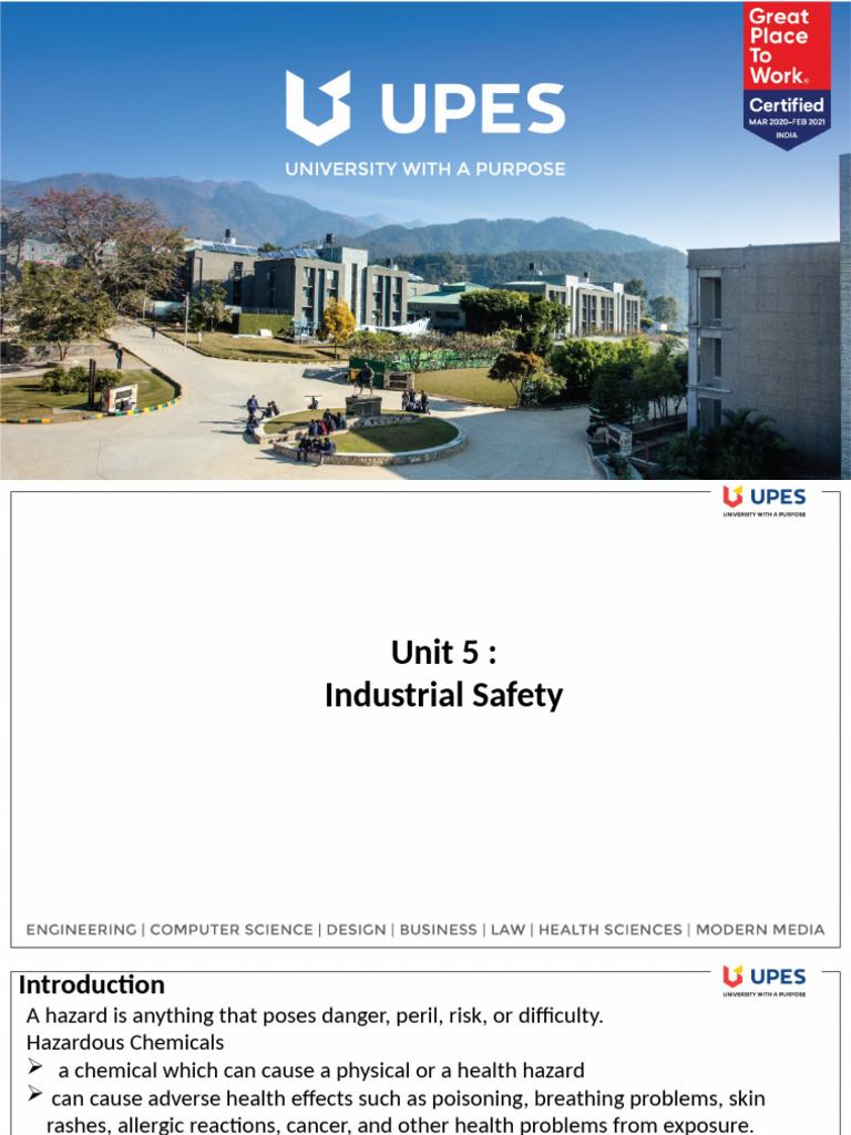 Unit 5 Industrial Safety Lesson 1 | PDF | Combustion | Fires
