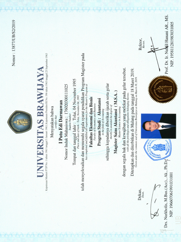 514098203 Ijazah Transkrip Nilai s2 | PDF