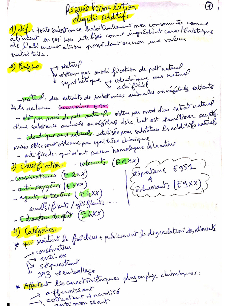 Résumé Chap Additifs Formulation Exam | PDF
