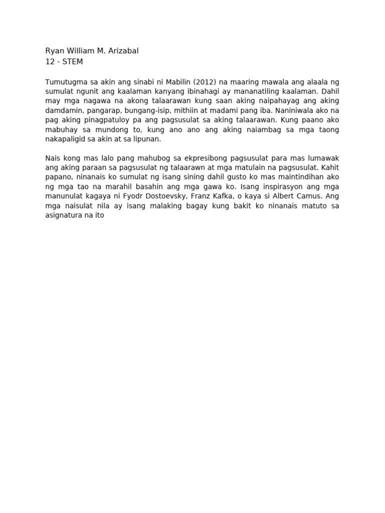 PFPL Ni Arizabal | PDF