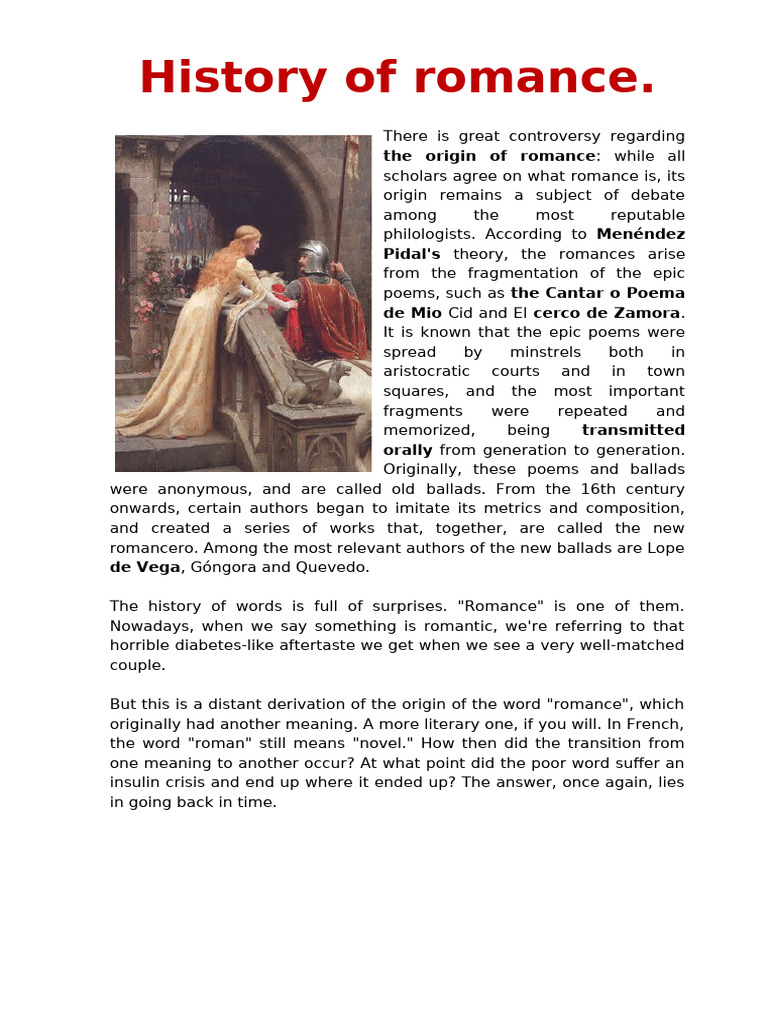 Origins of Romance Literature | PDF