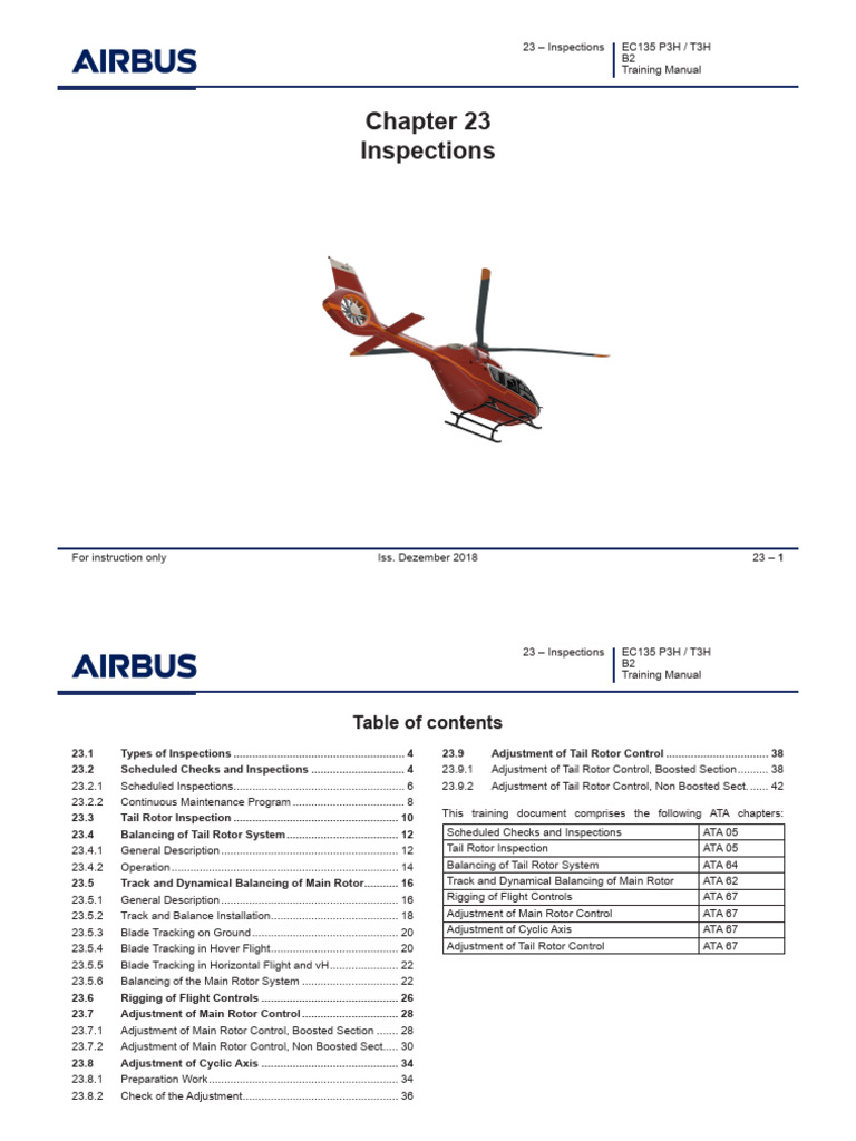 EC135 P3H&T3H B2 R04EN - 23-Inspections | PDF | Helicopter Rotor ...