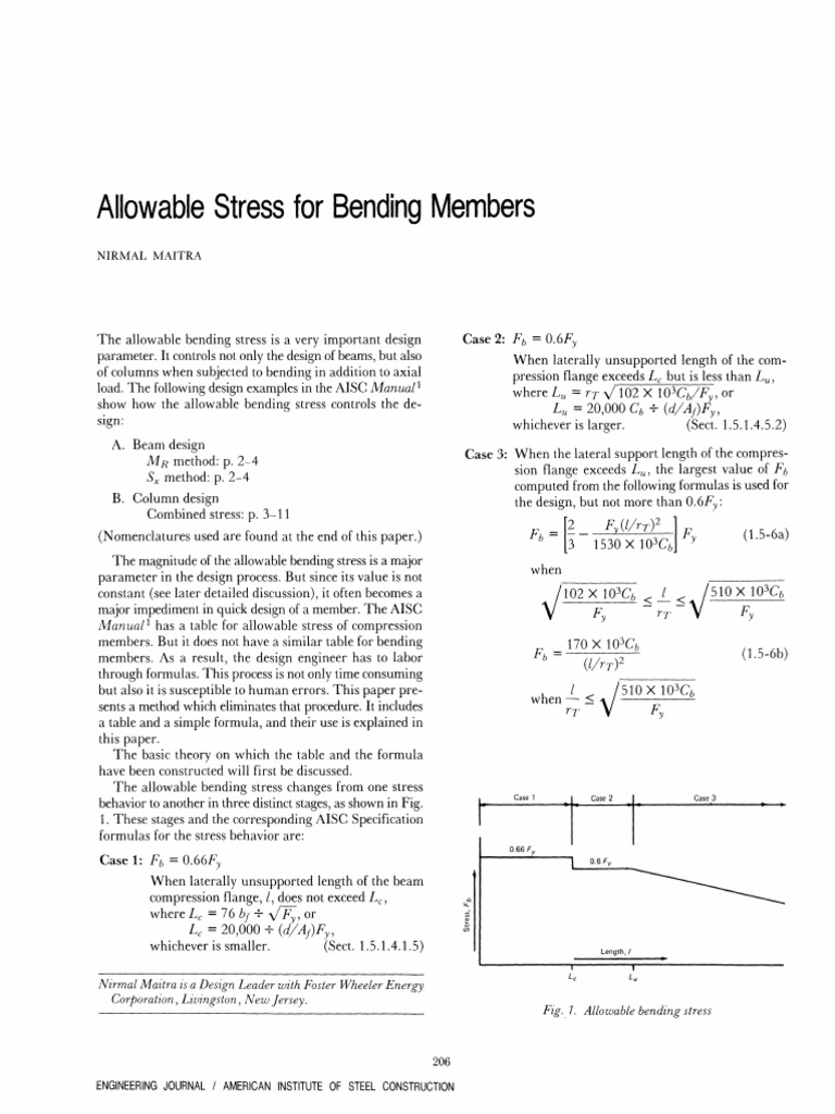 Bending Stress | PDF
