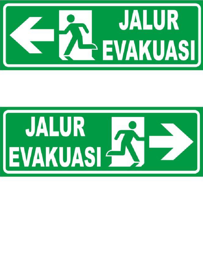 Sign Jalur Evakuasi 2 arah | PDF