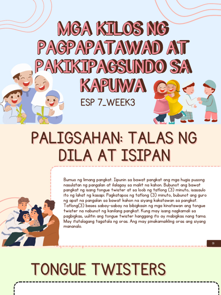 Mga Kilos NG Pagpapatawad at Pakikipagsundo | PDF