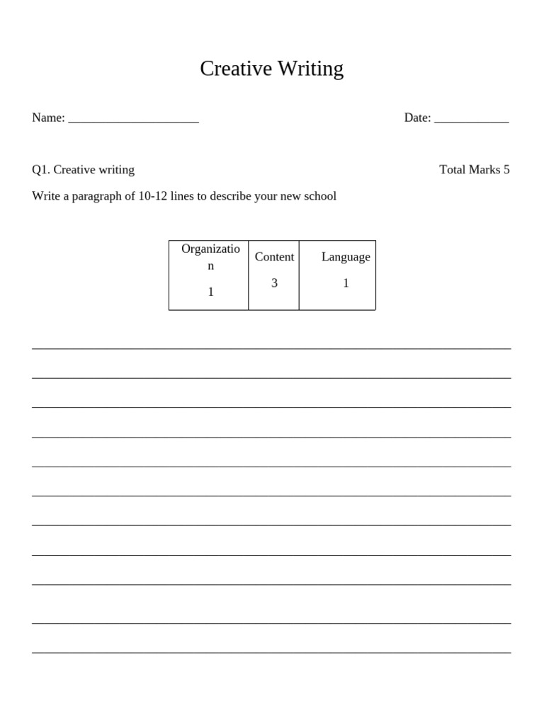 Creative Writing | PDF