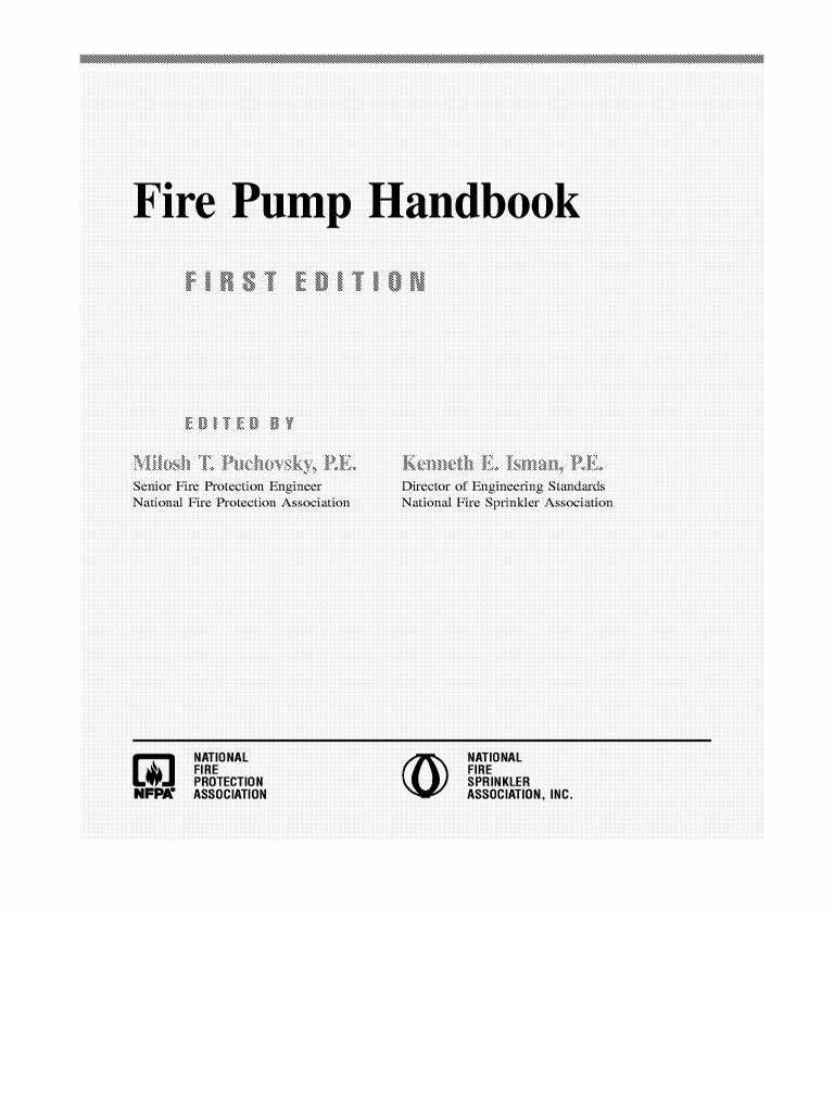 N-F-P-A Fire Fighting Pump Handbook - 1st Edition | PDF