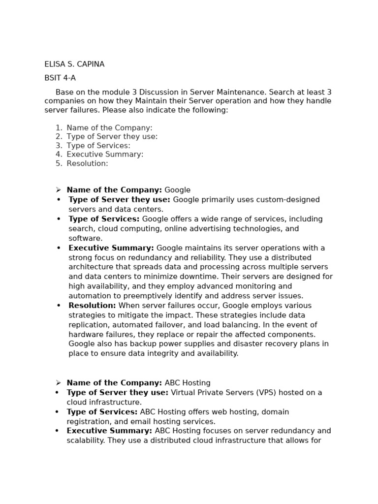 Activity 3 | PDF | Cloud Computing | Server (Computing)