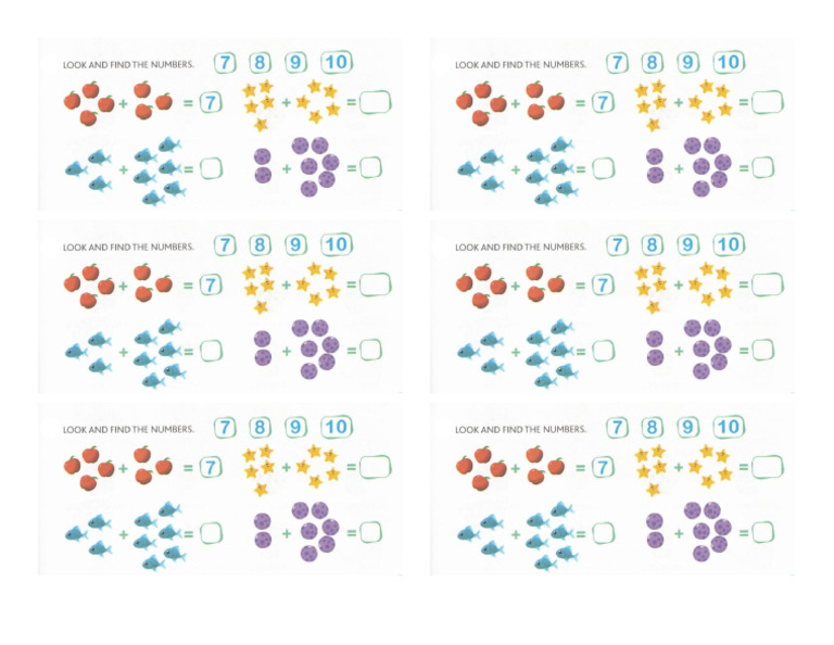 Look and find the numbers, I | PDF