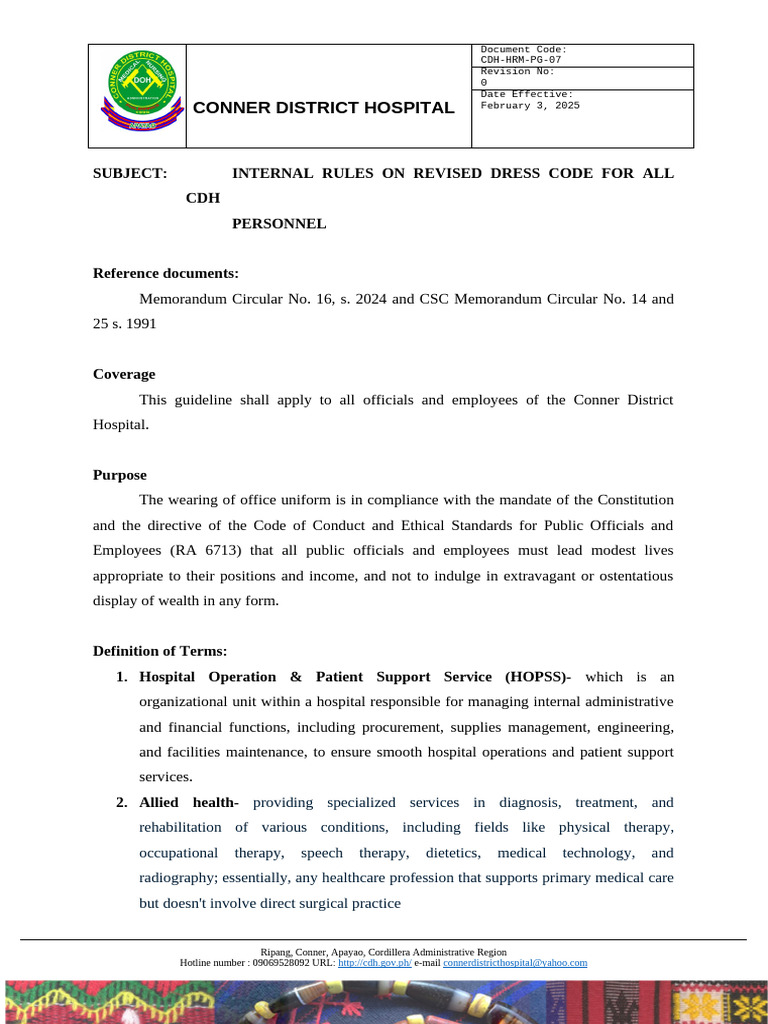 Hrm Pg 07 Dress Code | PDF | Employment