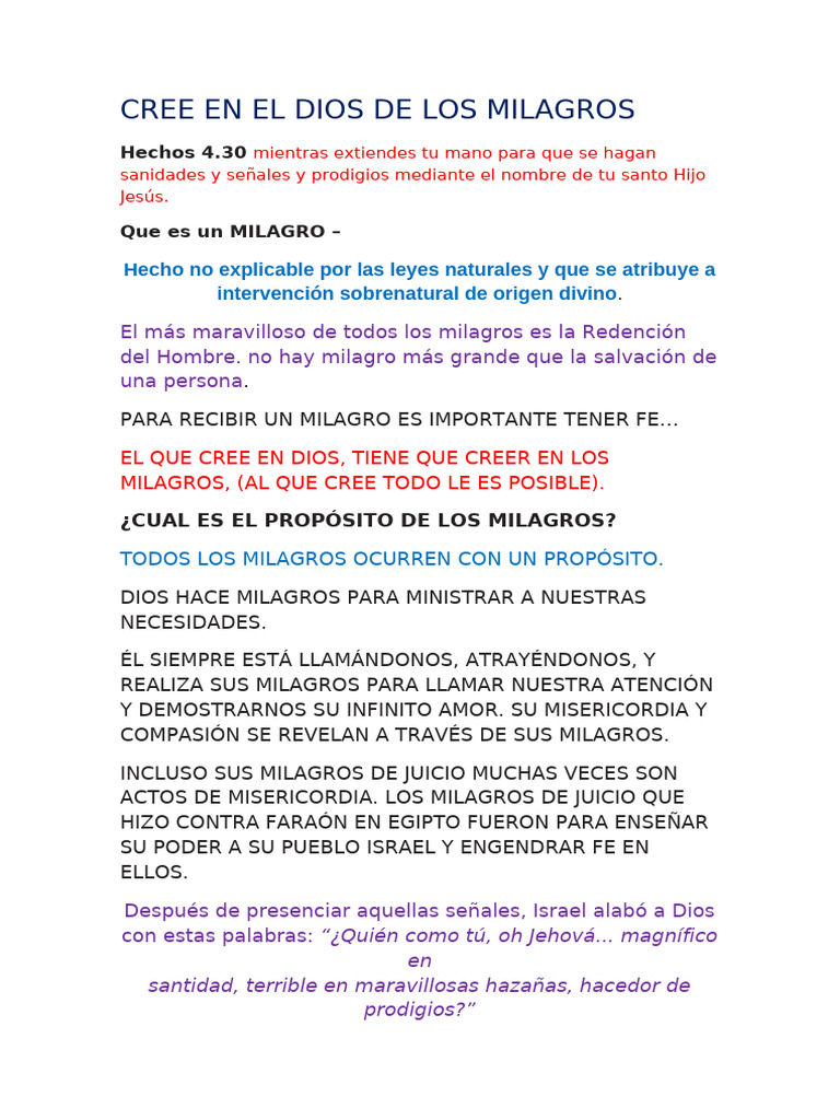 El Poder de los Milagros Divinos | PDF