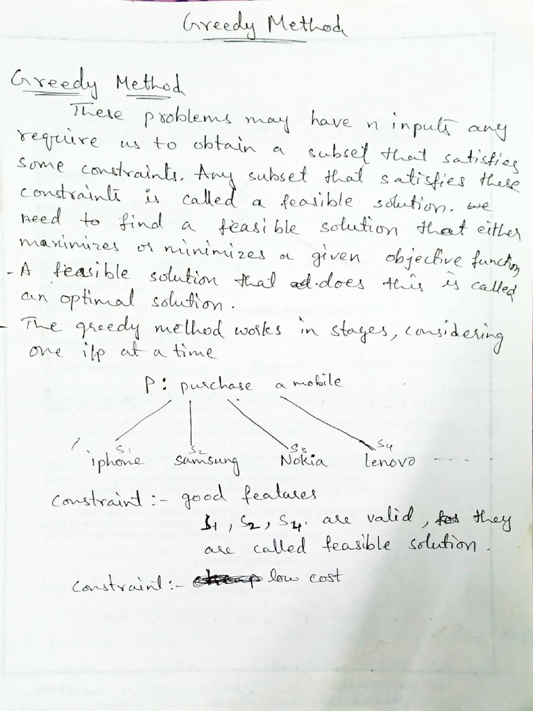 DAA Unit 4( Greedy Method | PDF