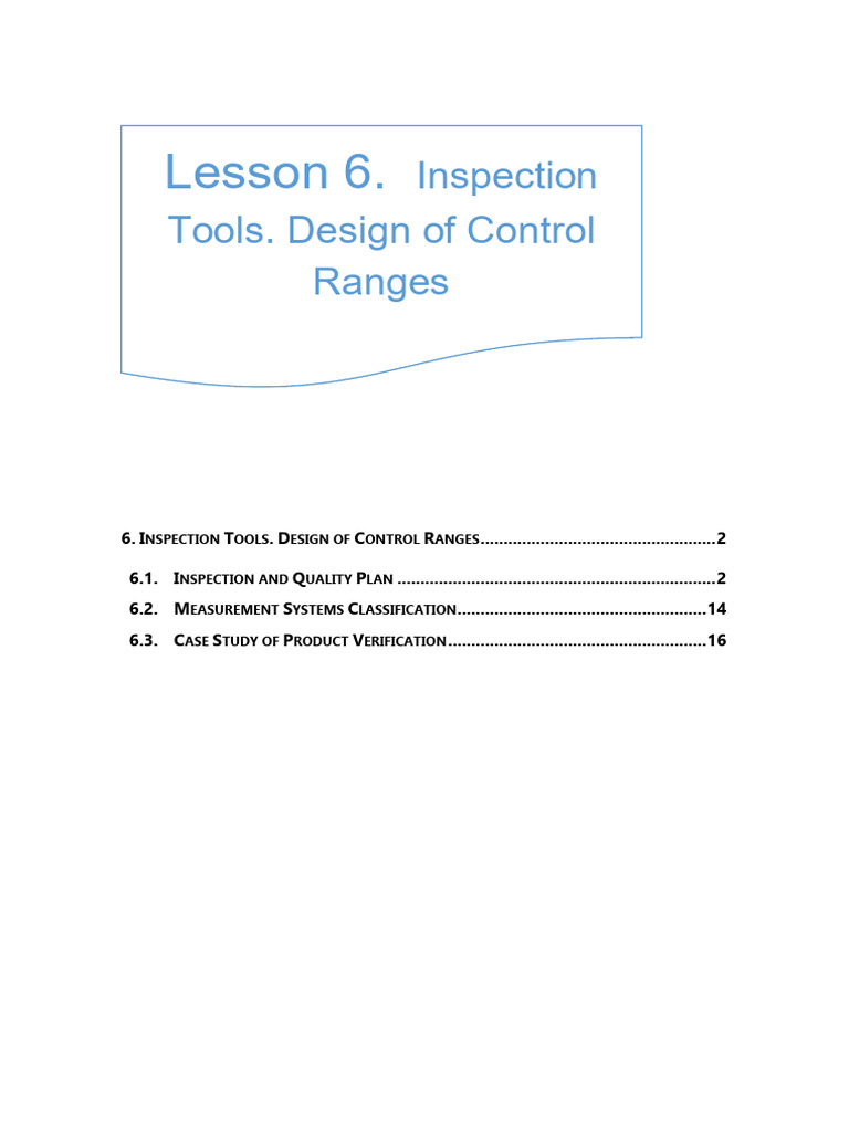 LESSON 6-Inspection | PDF | Accuracy And Precision | Engineering Tolerance