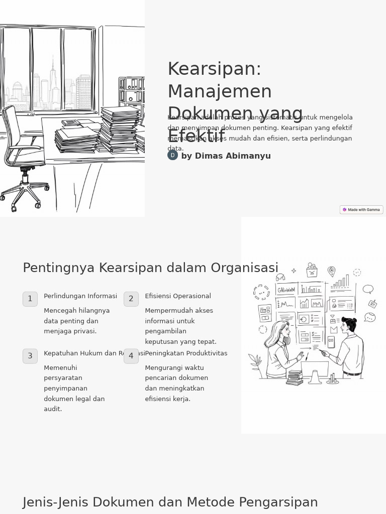 MATERI 12 DIMAS ABIMANYU 15 NOVEMBER 2024 Kearsipan-Manajemen-Dokumen-yang-Efektif | PDF