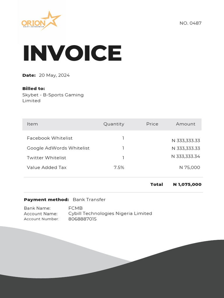 B-sport Whitelist Invoice | PDF