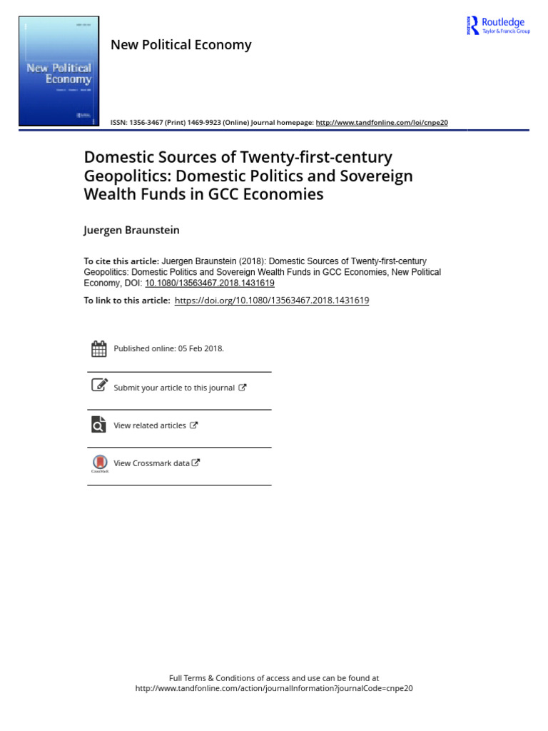 Domestic Sources of Twenty First Century | PDF | Kuwait | Economies