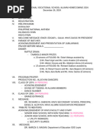 Sample Alumni Homecoming Program | PDF