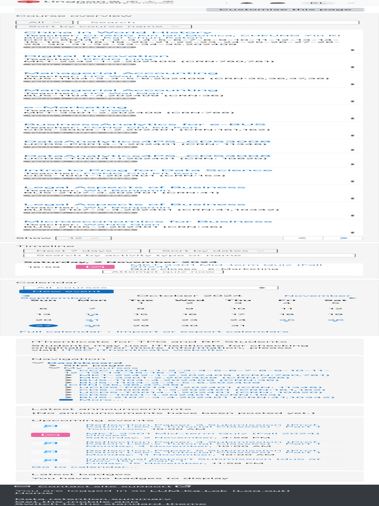 Lingnan University Moodle Overview | PDF
