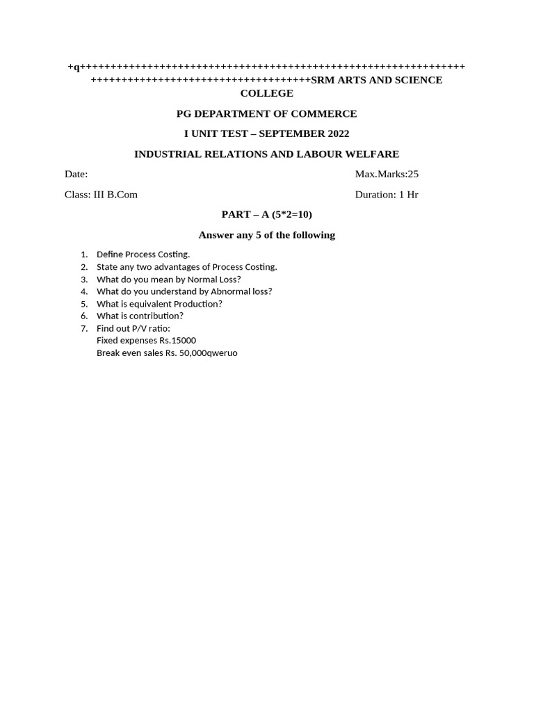 Advanced Costing Internal 1 | PDF