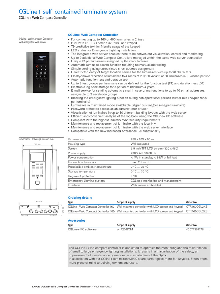 CGLine+ Web Compact Controller Overview | PDF | User Interface | Computing