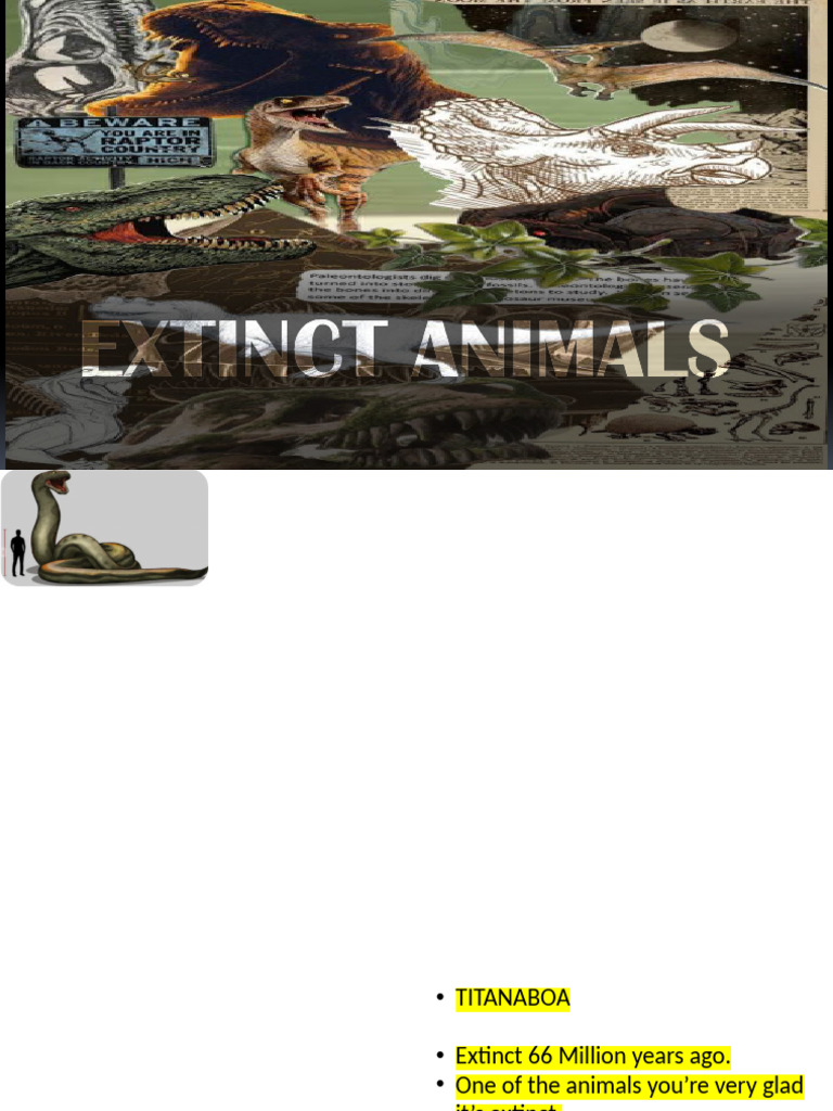 science ppt on extint species | PDF | Extinction | Biology