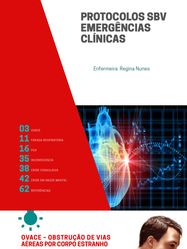 PROTOCOLOS SBV EMERGÊNCIAS CLÍNICAS | PDF | Reanimação cardiopulmonar ...