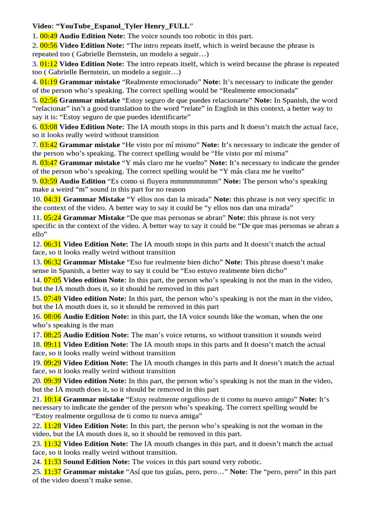 GABBY HENRY VIDEO FINAL | PDF | Syntax | Human Communication